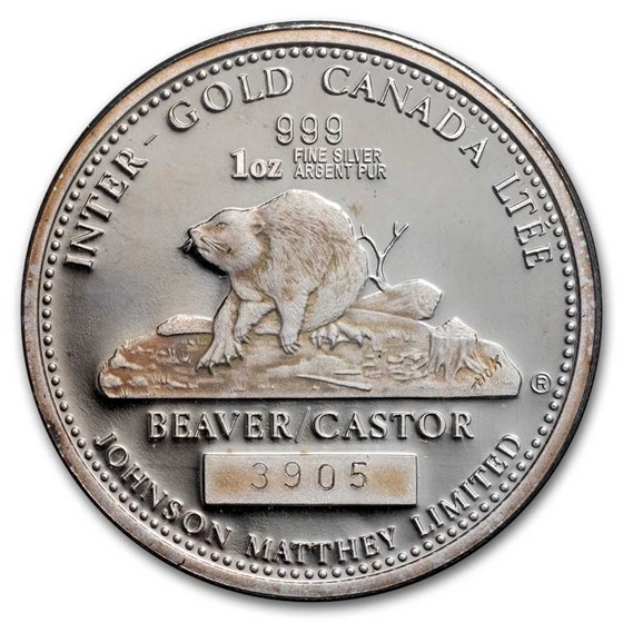 1984 Canada Gold/Silver JM & Mallory Beaver/Castor Medal Set