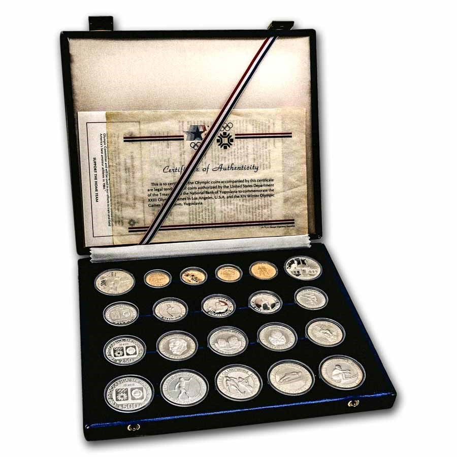 1984 Yugoslavia 20-Coin Gold/Silver Sarajevo Olympics Proof Set