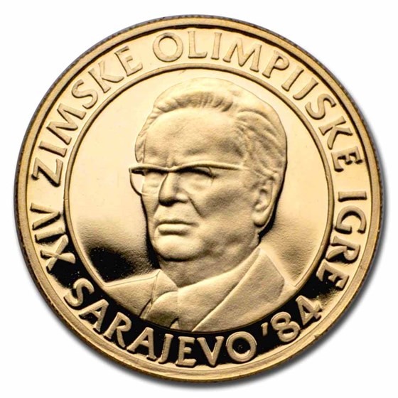 1984 Yugoslavia 20-Coin Gold/Silver Sarajevo Olympics Proof Set