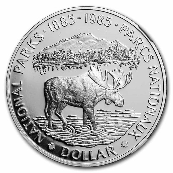 Buy 1985 Canada Silver Dollar PF-70 Ultra Cameo NGC (Moose) | APMEX