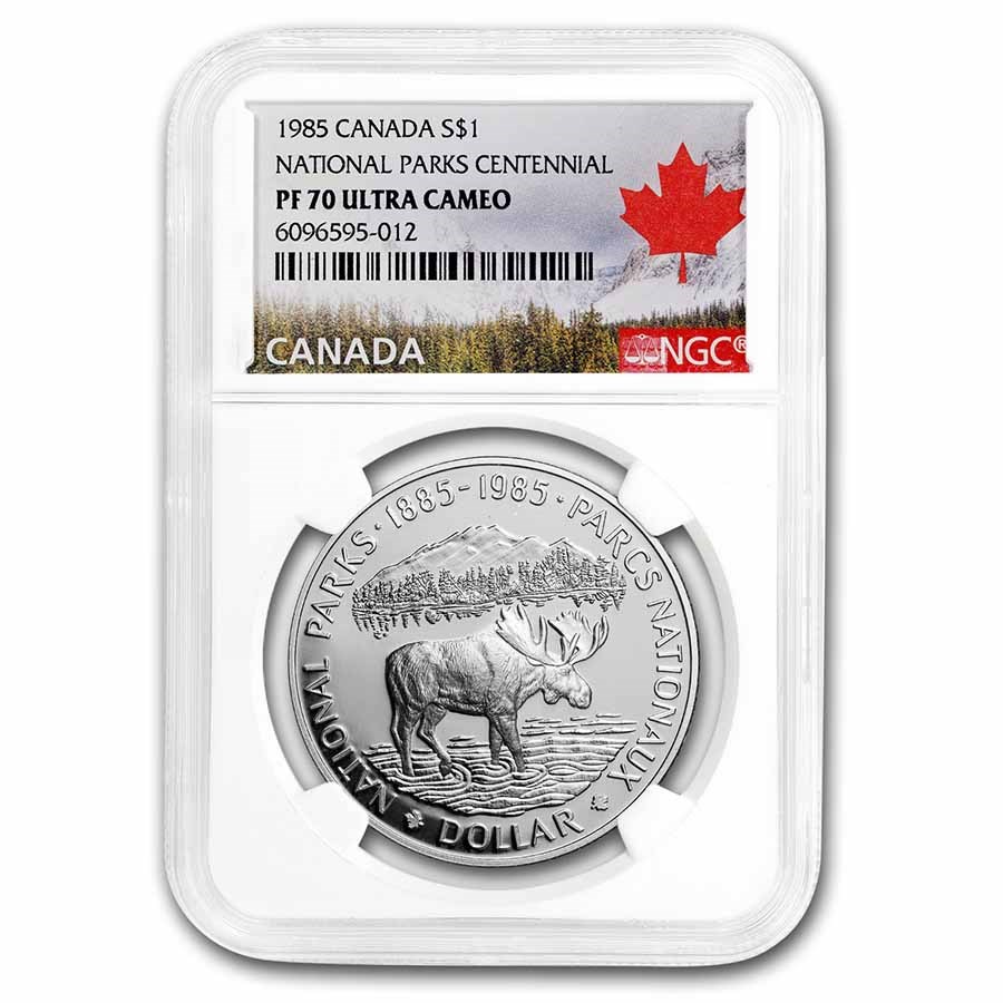 Buy 1985 Canada Silver Dollar PF-70 Ultra Cameo NGC (Moose) | APMEX
