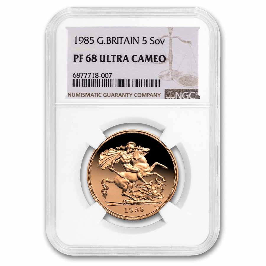 Buy 1985 Great Britain Gold £5 PF-68 NGC | APMEX