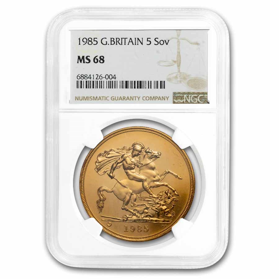 Buy 1985 Great Britain Gold £5 Sovereign MS-68 NGC | APMEX
