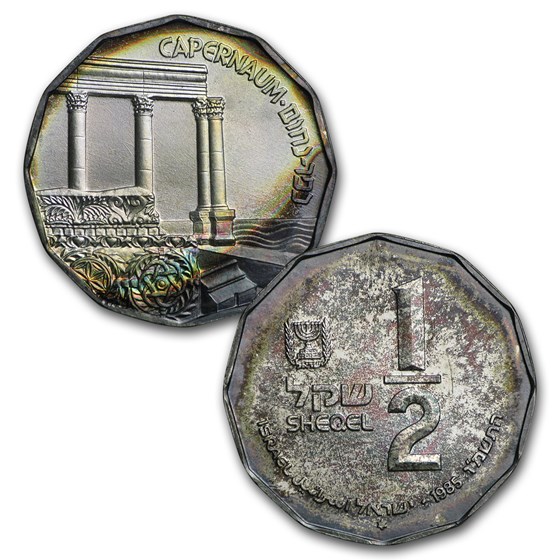 Buy 1985 Israel 3-Coin Gold & Silver Holy Land Sites Capernaum Set | APMEX