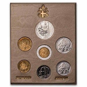 1985 Vatican City Pope John Paul II 7-Coin Set BU (OGP)