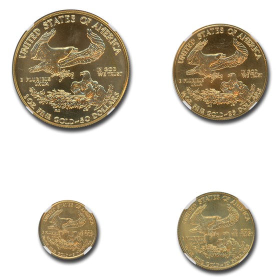 Buy 1986 Gold Eagle 4 Coin Set MS-69 NGC Everhart | APMEX