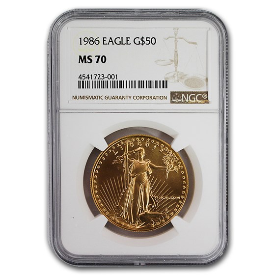 Buy 1986 4-Coin American Gold Eagle Set MS-70 NGC | APMEX