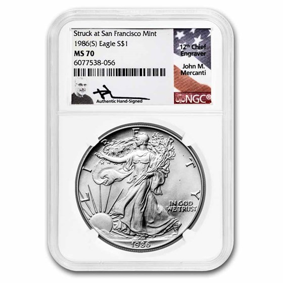 Buy 1986-S Silver Eagle MS-70 | APMEX