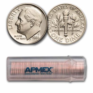 Buy 1986-S Roosevelt Dime 50-Coin Roll Proof | APMEX