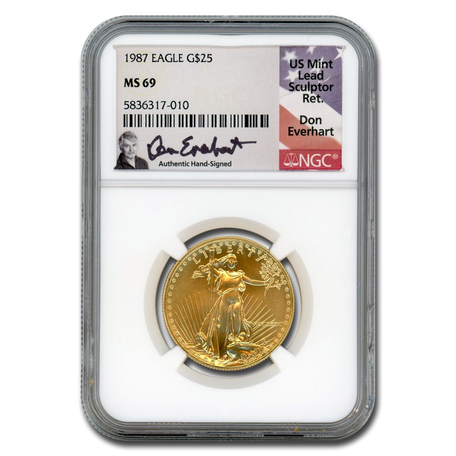 Buy 1987 1/2 oz American Gold Eagle MS-69 NGC (Everhart) | APMEX