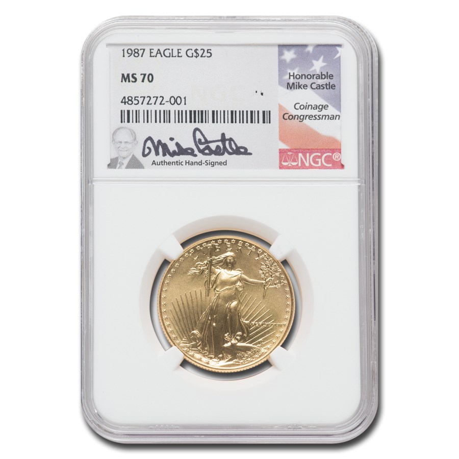 Buy 1987 1/2 oz American Gold Eagle MS-70 NGC (Castle) | APMEX