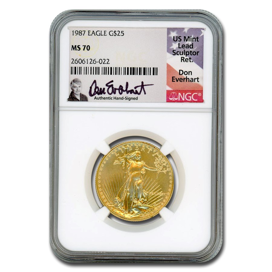 Buy 1987 1/2 oz American Gold Eagle MS-70 NGC (Everhart) | APMEX