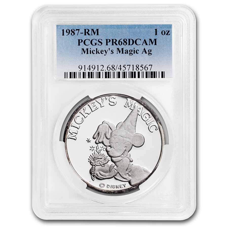 Buy 1987 1 oz Silver Round - Disney Mickey's Magic PR-68 PCGS | APMEX