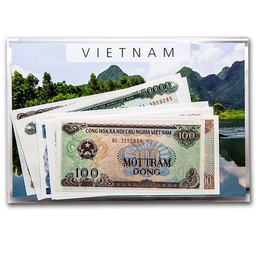 Buy 1987-1993 Viet-Nam 100-10000 Dong Banknote Set Unc | APMEX