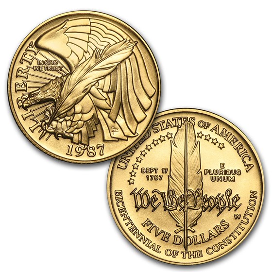 Buy 1987 2-Coin Commem Constitution Set BU (w/Box & COA) | APMEX