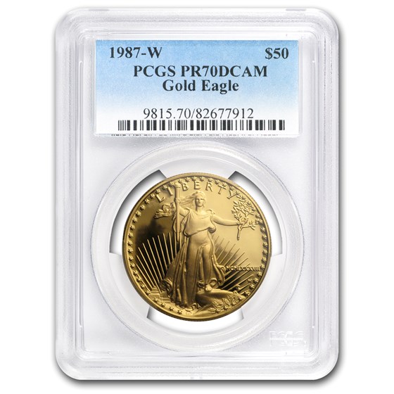Buy 1987 2-Coin Proof American Gold Eagle Set PR-70 PCGS | APMEX