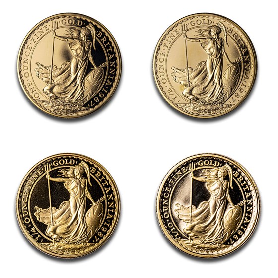 Buy 1987 4-Coin Gold Britannia Proof Set (Capsules Only) | APMEX