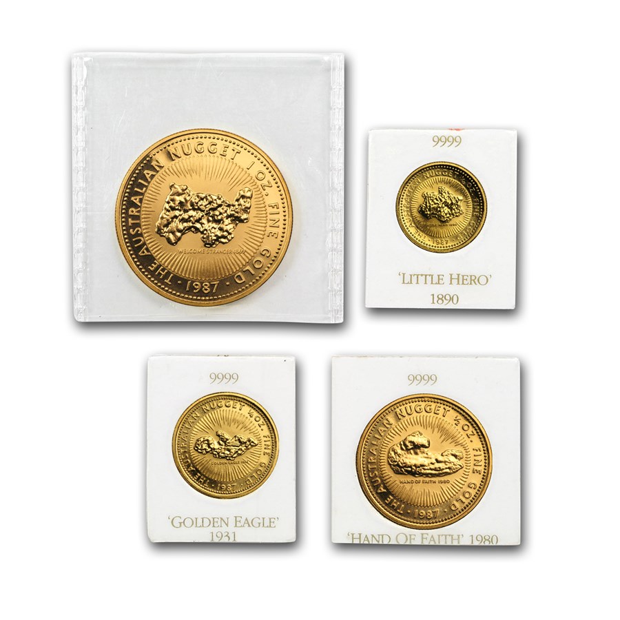 Buy 1987 Australia 4-Coin Gold Set BU (w/o Box) | APMEX