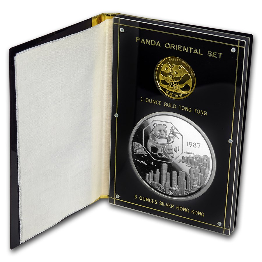 Buy 1987 China 2-Coin Gold & Silver Panda Proof Set (Hong Kong Expo ...