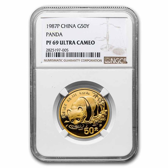 Buy 1987 China 5-Coin Gold Panda Proof Set PF-69 NGC | APMEX
