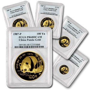 Buy 1987 China 5-Coin Gold Panda Proof Set PR-68 PCGS | APMEX