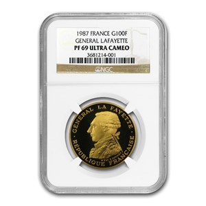 Buy 1987 France Proof Gold 100 Francs Lafayette PF-69 NGC | APMEX