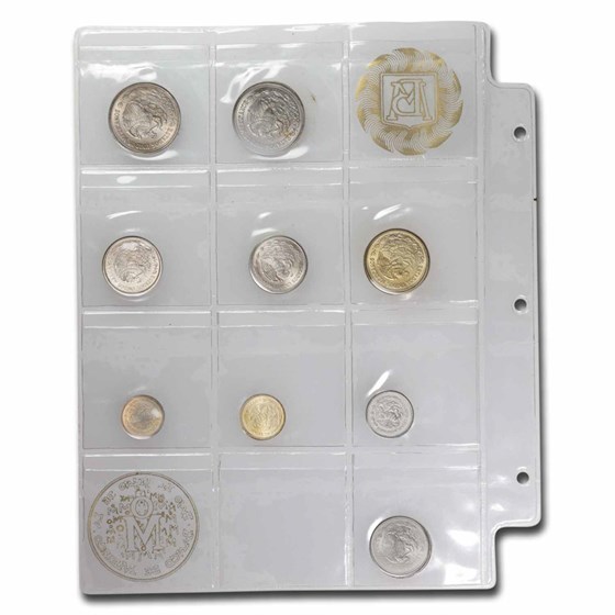 Buy 9-Coin 1987 Mexican 1 Peso-500 Pesos Mint Set | APMEX