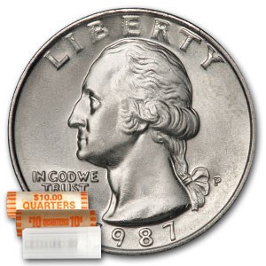 Buy 1987-P Washington Quarter 40-Coin Roll BU | APMEX