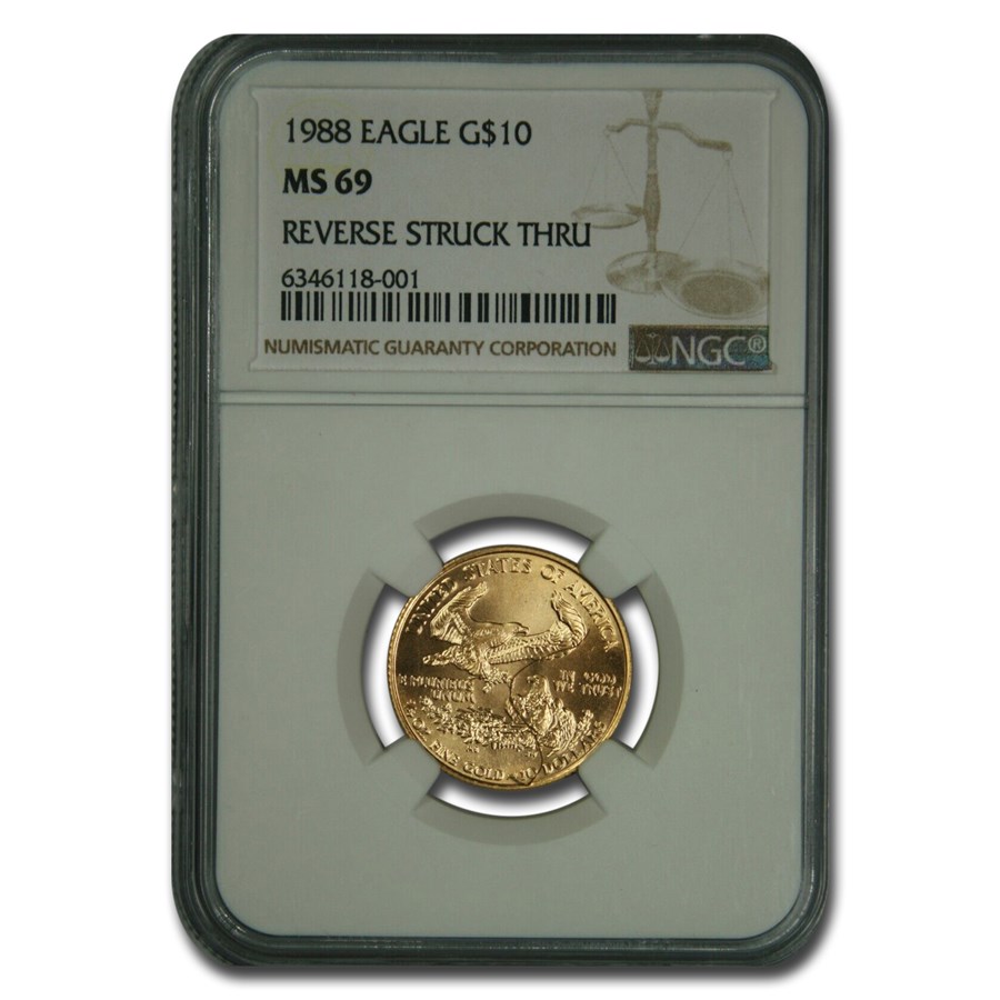 Buy 1988 1/4 oz American Gold Eagle MS-69 NGC (Rev Struck Thru) | APMEX