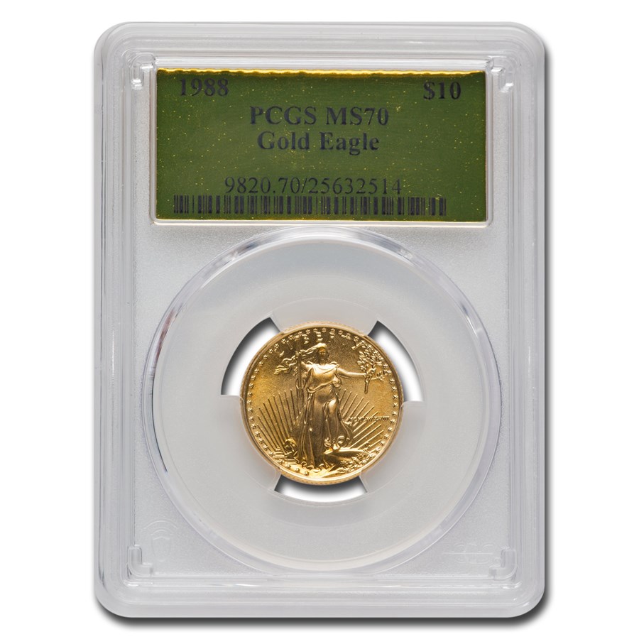 Buy 1988 1/4 oz American Gold Eagle MS-70 PCGS (Gold Label) | APMEX
