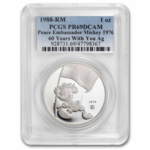 Buy 1988 1 oz Silver Disney Ambassador Mickey PR-69 | APMEX