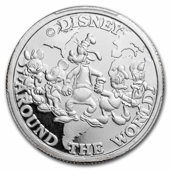 Buy 1988 1oz Silver Round Disney Around Th World/Pinocchio PR-69 PCGS ...
