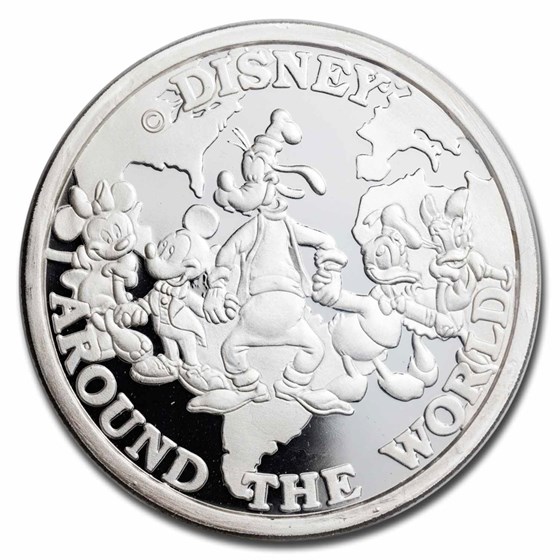 Buy 1988 5 oz Silver - Mickey and Minnie Around the World PR-69 PCGS ...