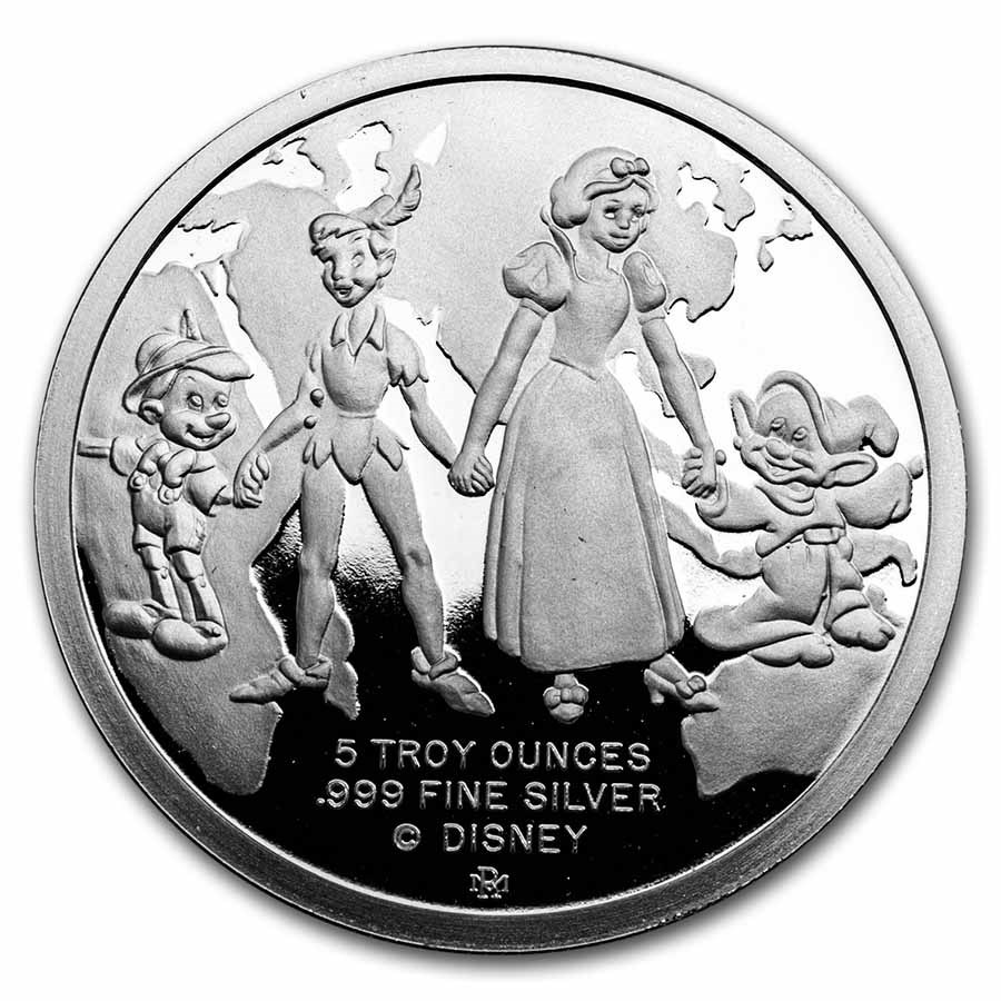 Buy 1988 5 oz Silver Round - Disney/Around the World (w/Box & COA) | APMEX
