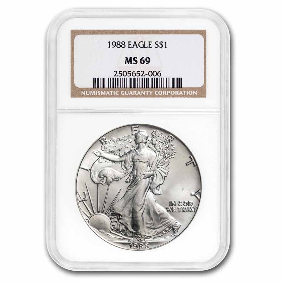 Buy 1988 American Silver Eagle MS-69 NGC | APMEX