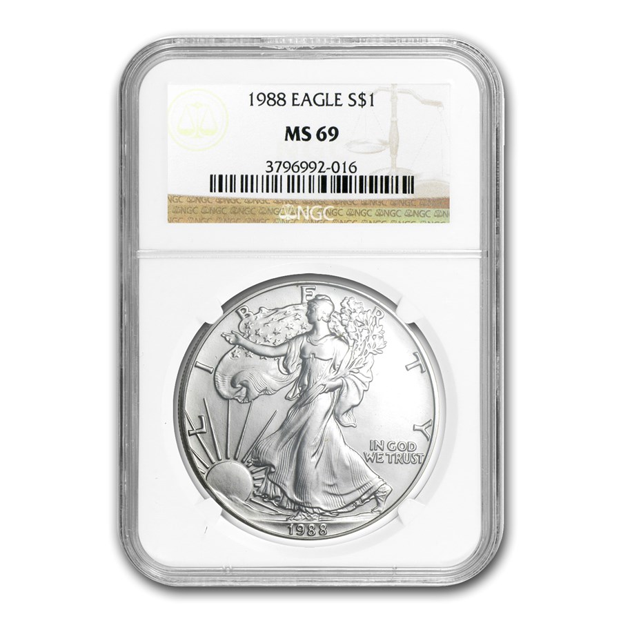 Buy 1988 American Silver Eagle MS-69 NGC | APMEX