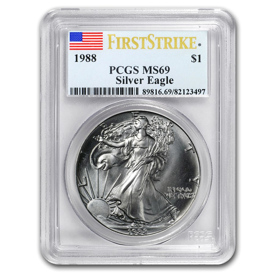 Buy 1988 American Silver Eagle MS-69 PCGS (FirstStrike®) | APMEX