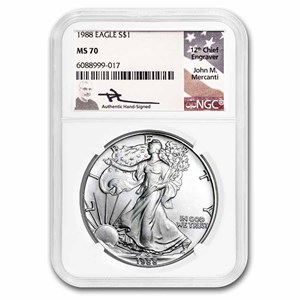 1988 American Silver Eagle MS-70 NGC (Mercanti)