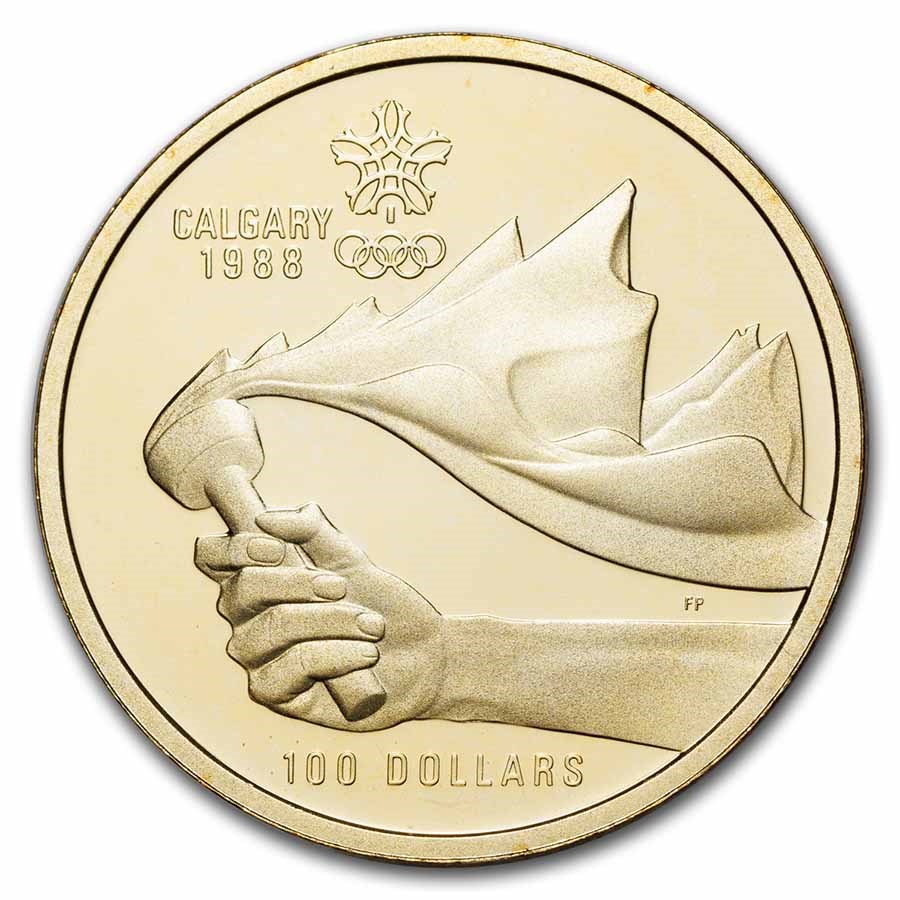 Buy 1988 Canada 1/4 oz Proof Gold $100 Calgary Olympics (No Box/COA ...
