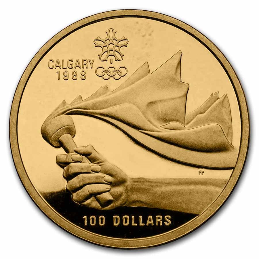 Buy 1988 Canada 1/4 oz Proof Gold $100 Calgary Olympics | APMEX