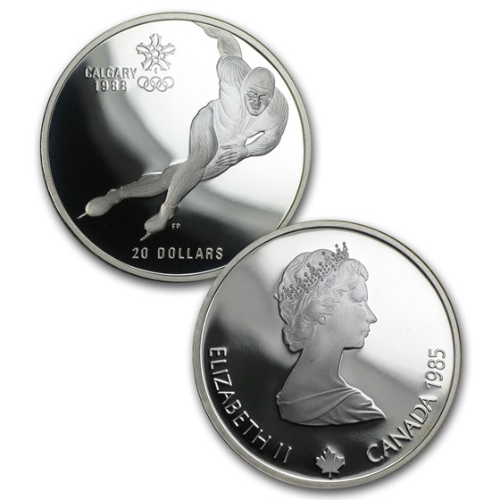 Buy 1988 Canada 10-Coin Silver $20 Olympics Commem Proof Set | APMEX