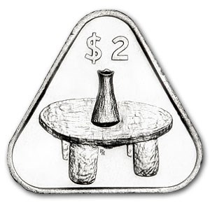 Buy 1988 Cook Islands 2 Dollars Triangle Planchet Kumete BU | APMEX