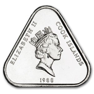 Buy 1988 Cook Islands 2 Dollars Triangle Planchet Kumete BU | APMEX