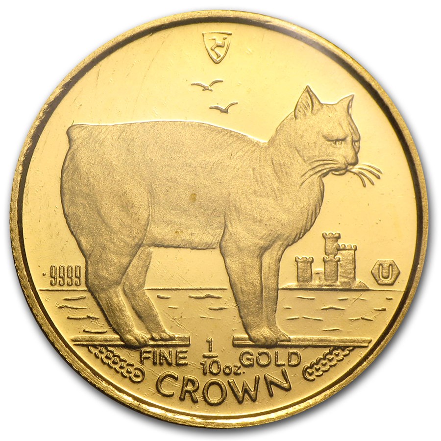 Buy 1988 Isle of Man 1/10 oz Gold Manx Cat | APMEX