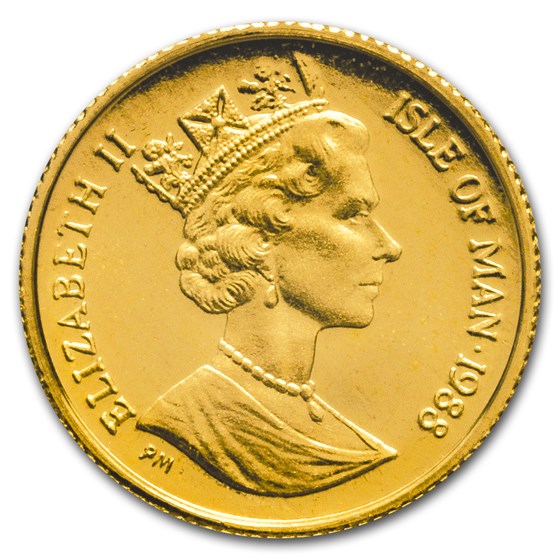 Buy 1988 Isle of Man 1/25 oz Gold Manx Cat | APMEX