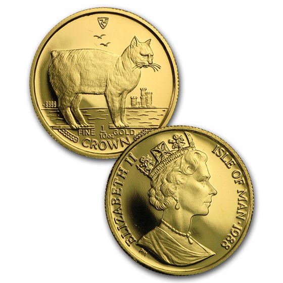 Buy 1988 Isle of Man 5-Coin Gold Manx Cat Proof Set | APMEX