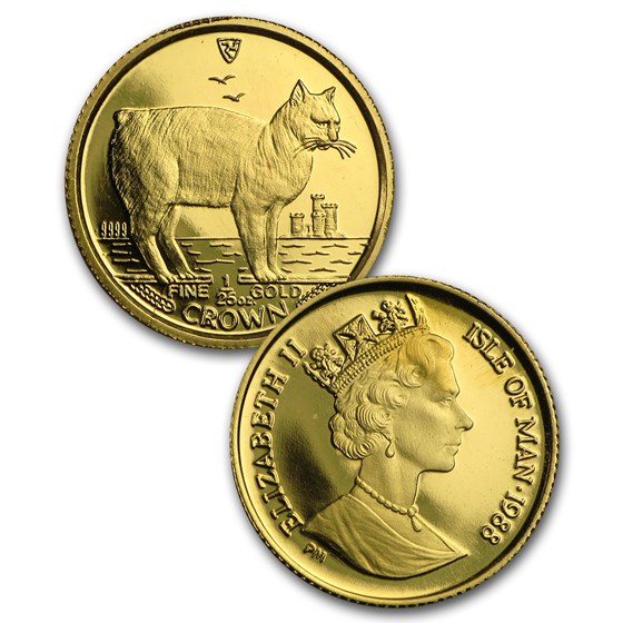 Buy 1988 Isle of Man 5-Coin Gold Manx Cat Proof Set | APMEX