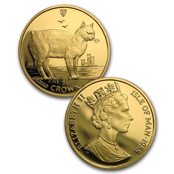 Buy 1988 Isle of Man 5-Coin Gold Manx Cat Proof Set | APMEX