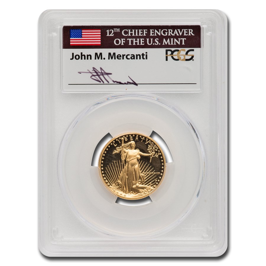 Buy 1988-P 1/4 oz Proof American Gold Eagle PR-70 PCGS (Mercanti) | APMEX