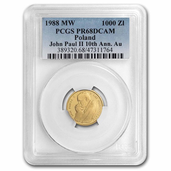 Buy 1988 Poland 4-Coin Gold Pope John Paul II Proof Set PR-69/68 PCGS ...